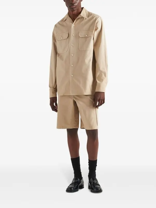 Prada Appliqué-logo Cotton Shirt