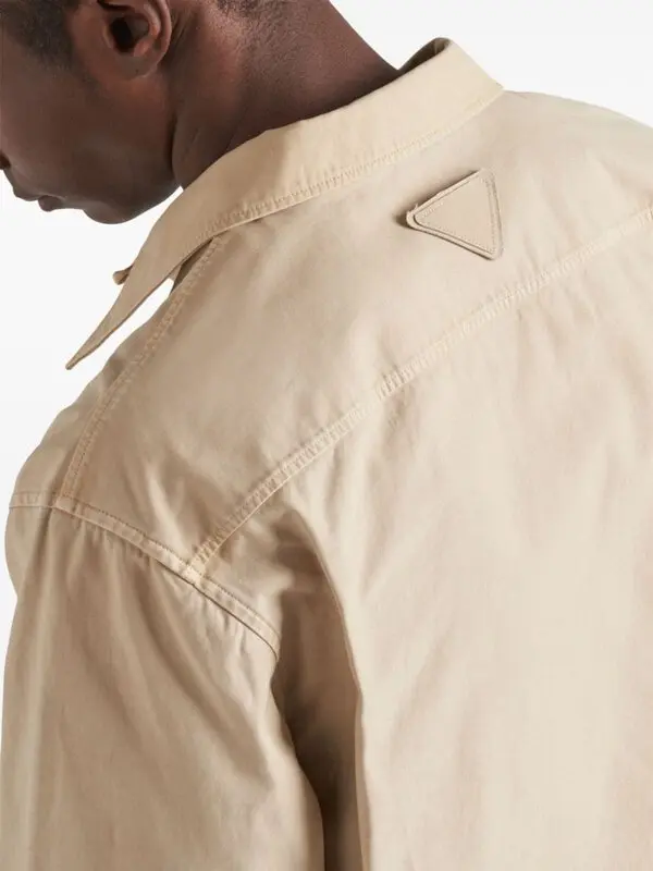 Prada Appliqué-logo Cotton Shirt