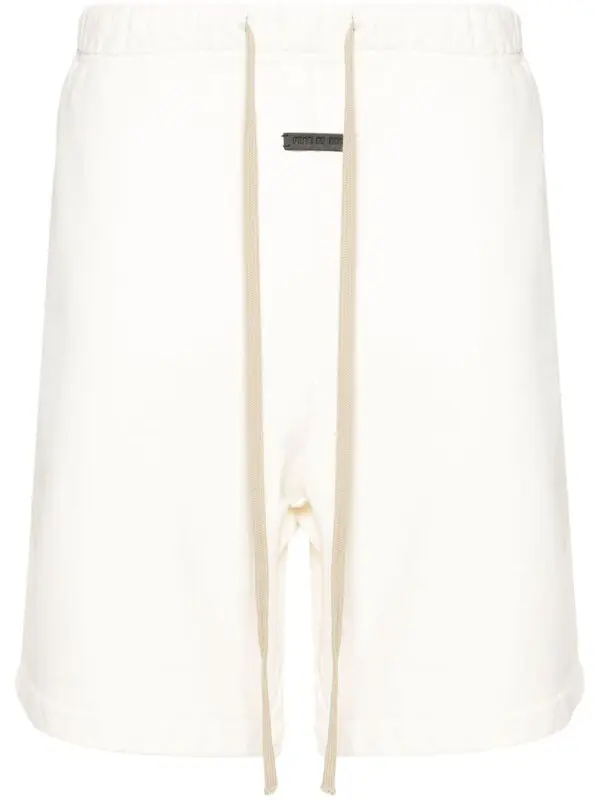 Fear Of God Logo Tag Cotton Shorts - Neutrals