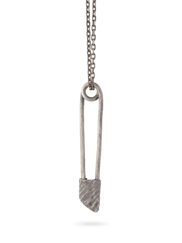 HOLZPUPPE Safety-pin Pendant Necklace - Silver