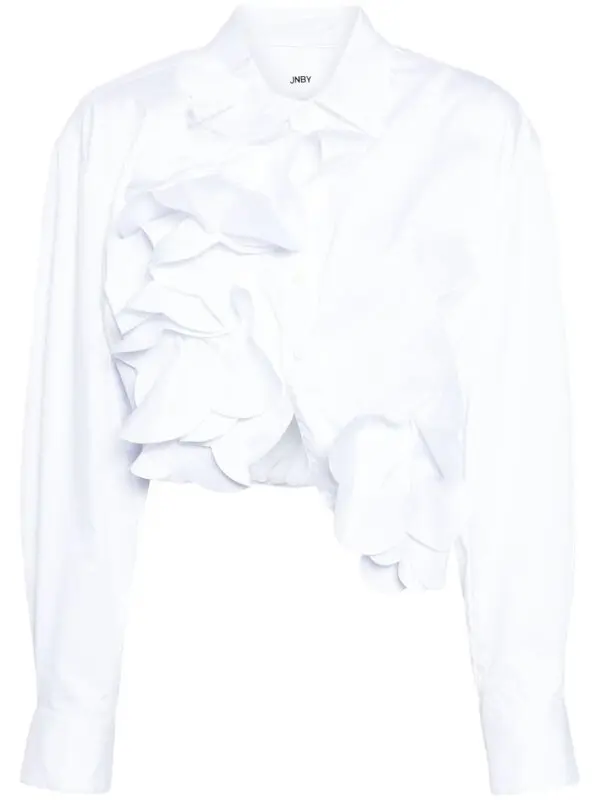 JNBY Flower-detailing Cotton Shirt - White