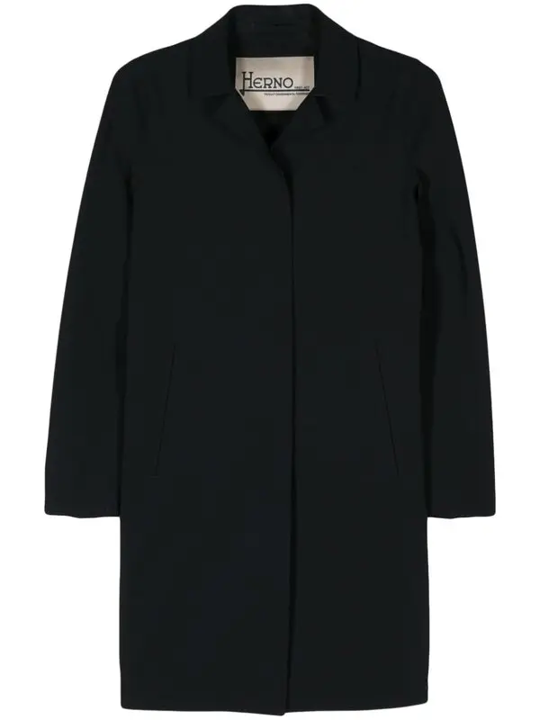 Herno Notched-collar Single-breasted Coat - Black