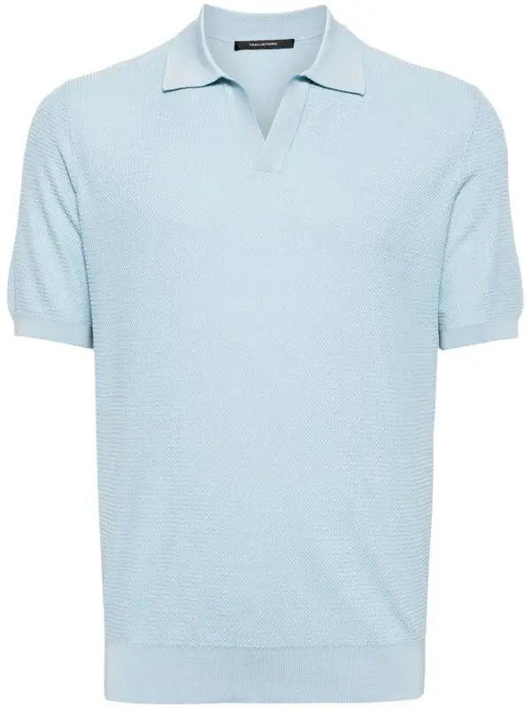 Tagliatore Paco Spread-collar Polo Shirt - Blue
