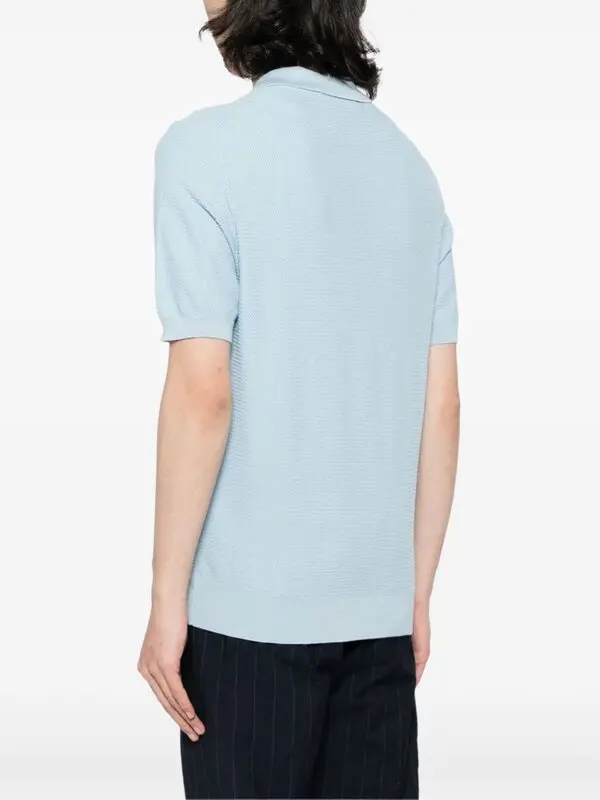 Tagliatore Paco Spread-collar Polo Shirt - Blue