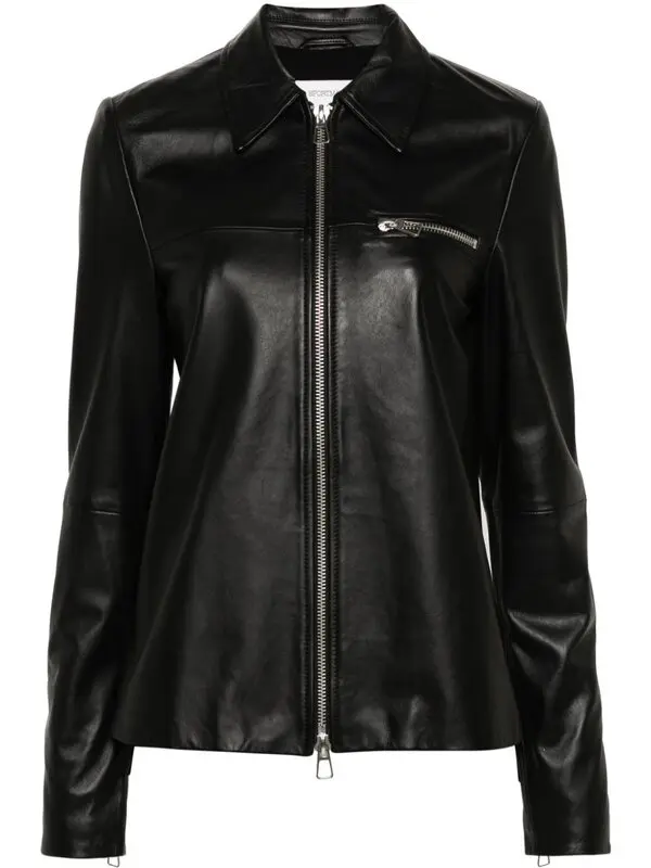 Sportmax Zipped Leather Jacket