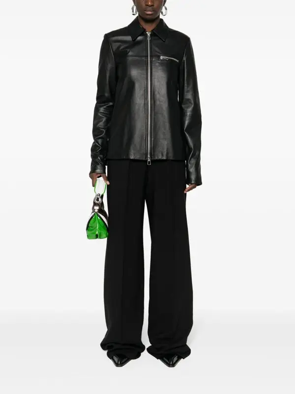 Sportmax Zipped Leather Jacket