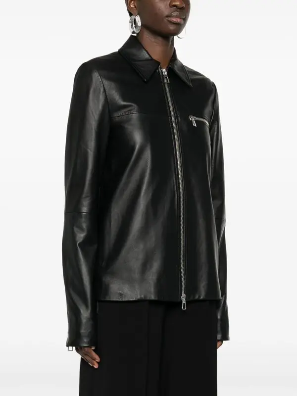 Sportmax Zipped Leather Jacket