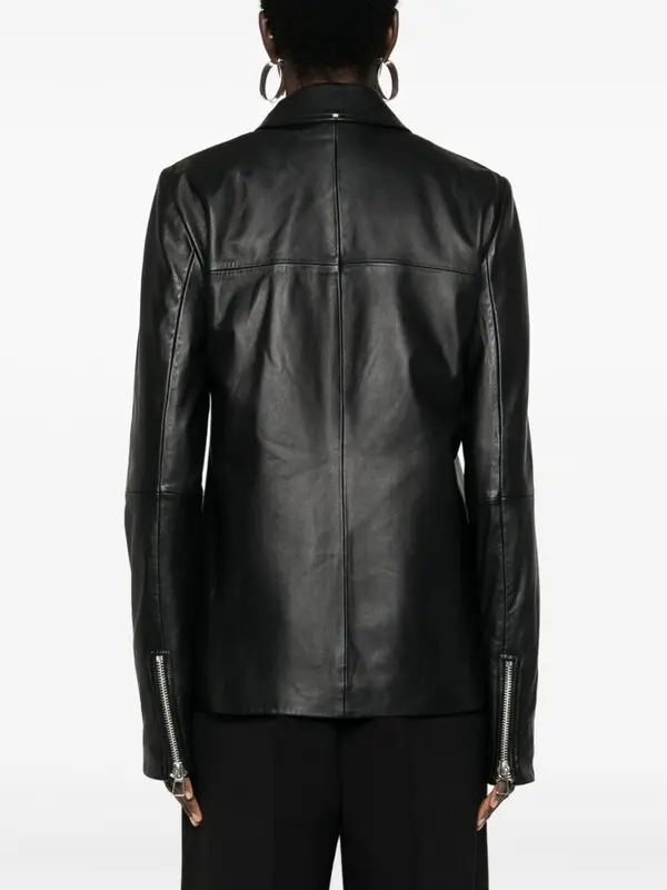 Sportmax Zipped Leather Jacket