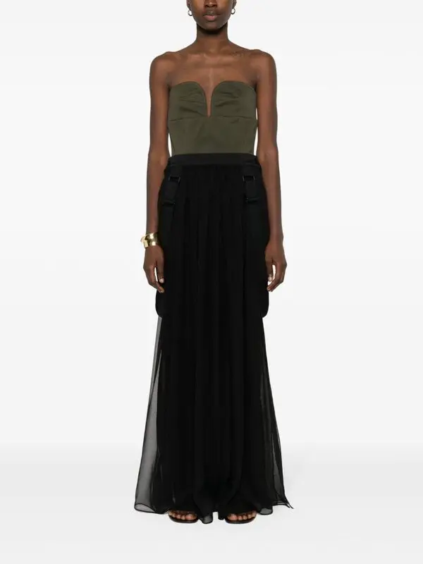 Max Mara Jedy Chiffon Maxi Skirt - Black