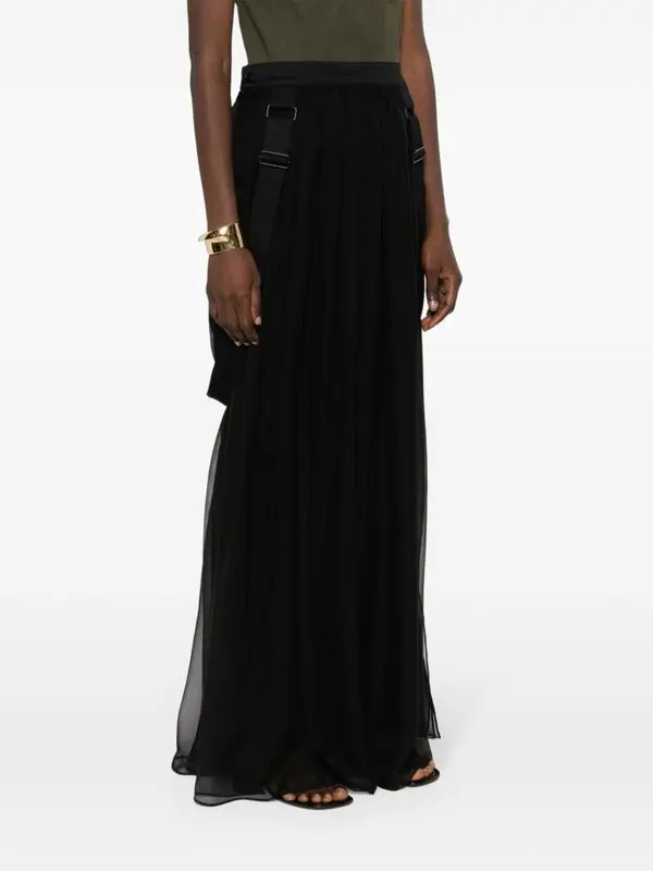 Max Mara Jedy Chiffon Maxi Skirt - Black