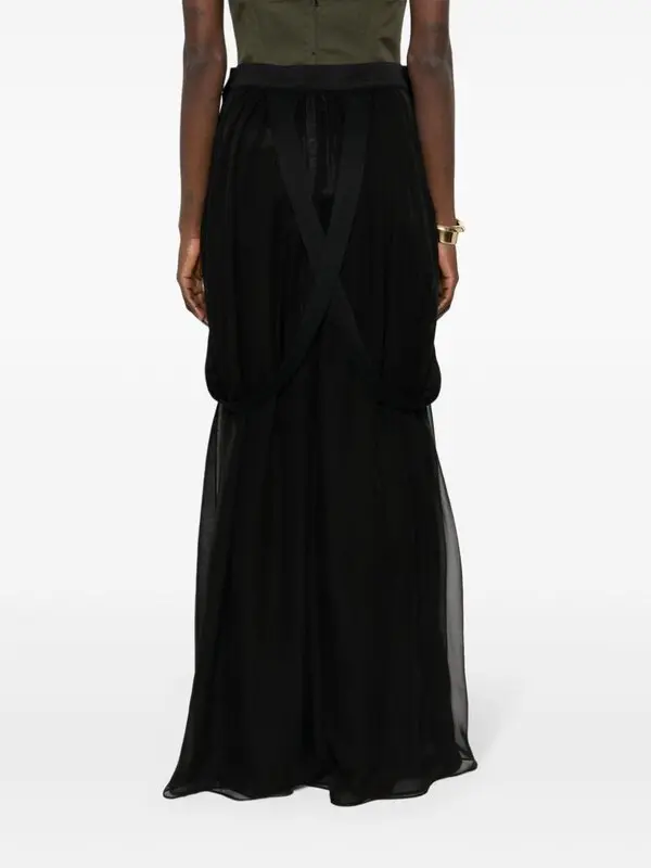 Max Mara Jedy Chiffon Maxi Skirt - Black