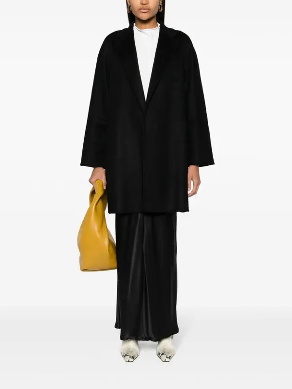 Max Mara Belted Cashmere Midi Coat - Black