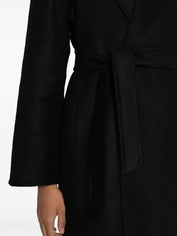 Max Mara Belted Cashmere Midi Coat - Black