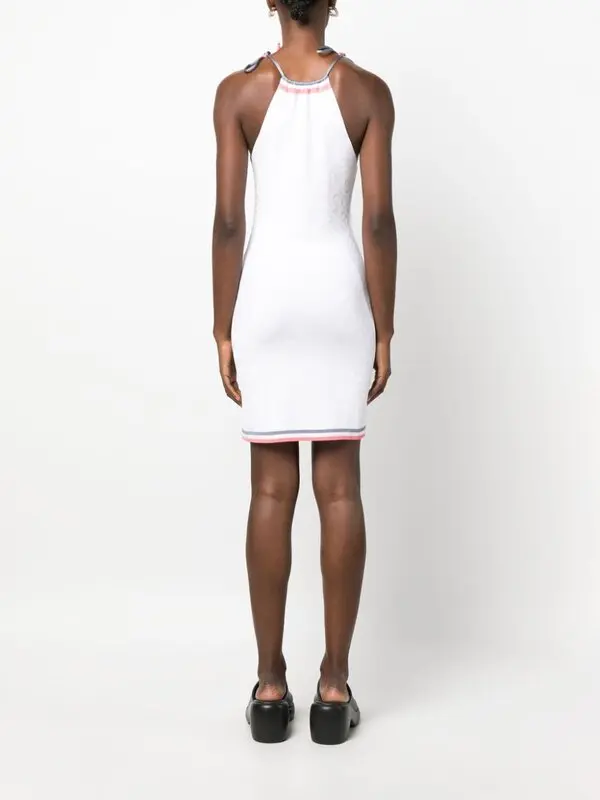 Fendi Halterneck Knitted Dress - White