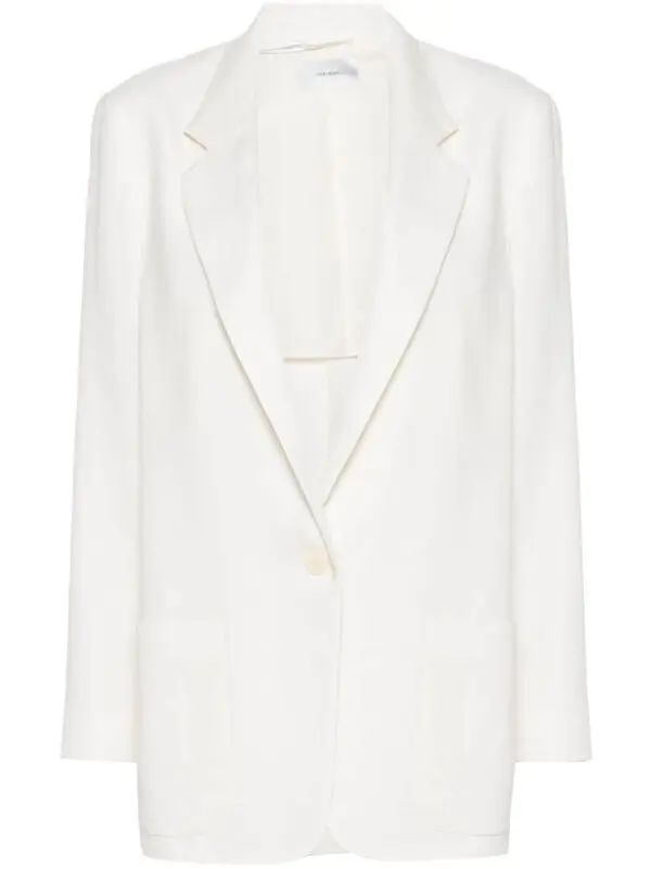 THE ROW Enza Linen Blazer - Neutrals