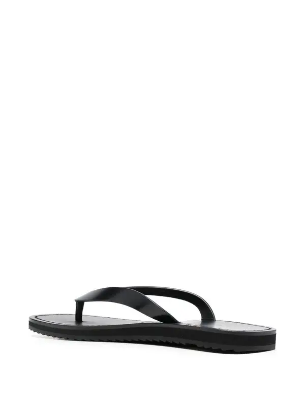 THE ROW Thong-strap Leather Flip Flops - Black