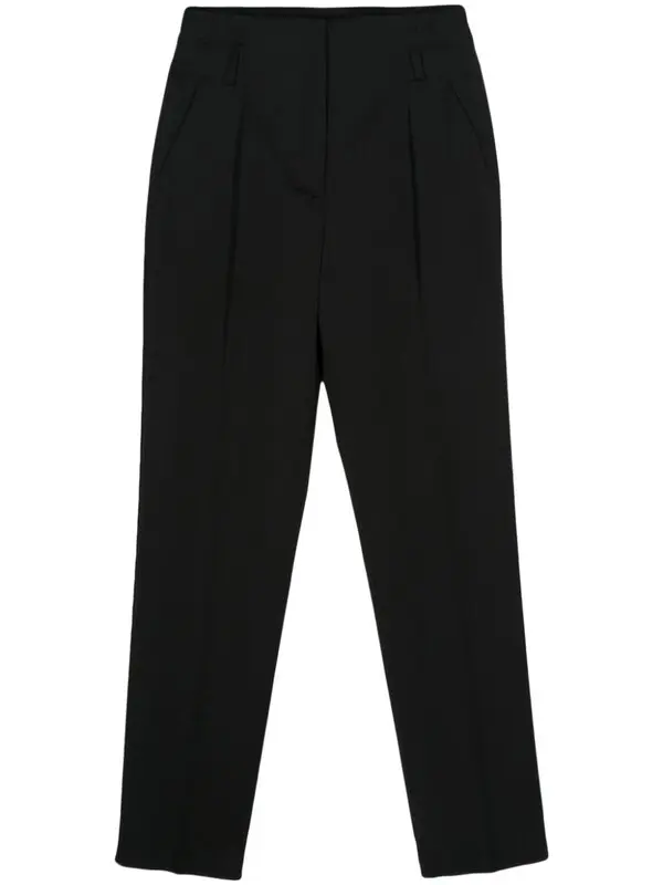 Max Mara Celtico Pleat-detail Trousers - Black