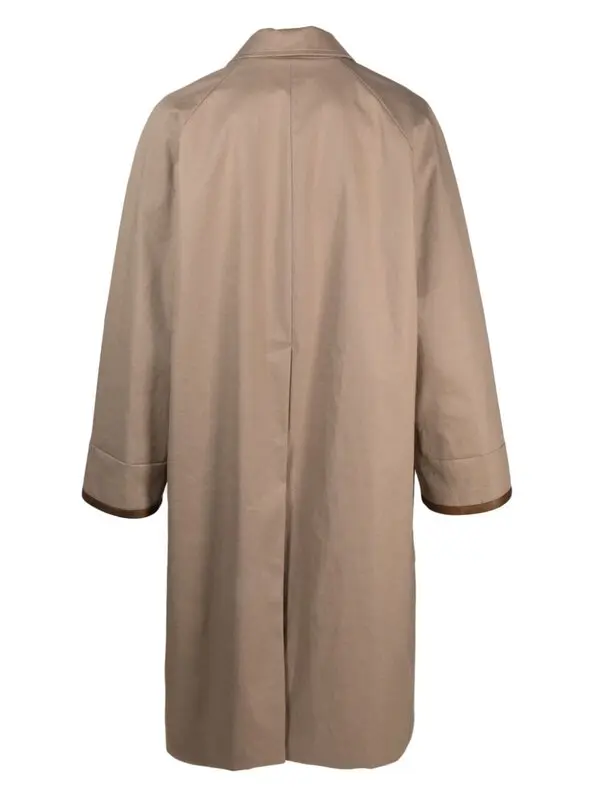 Fendi Button-up Mid-length Trench Coat - Neutrals