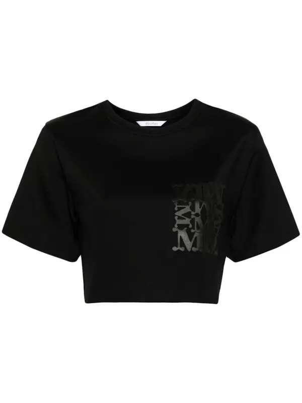 Max Mara Logo-print Cropped T-shirt