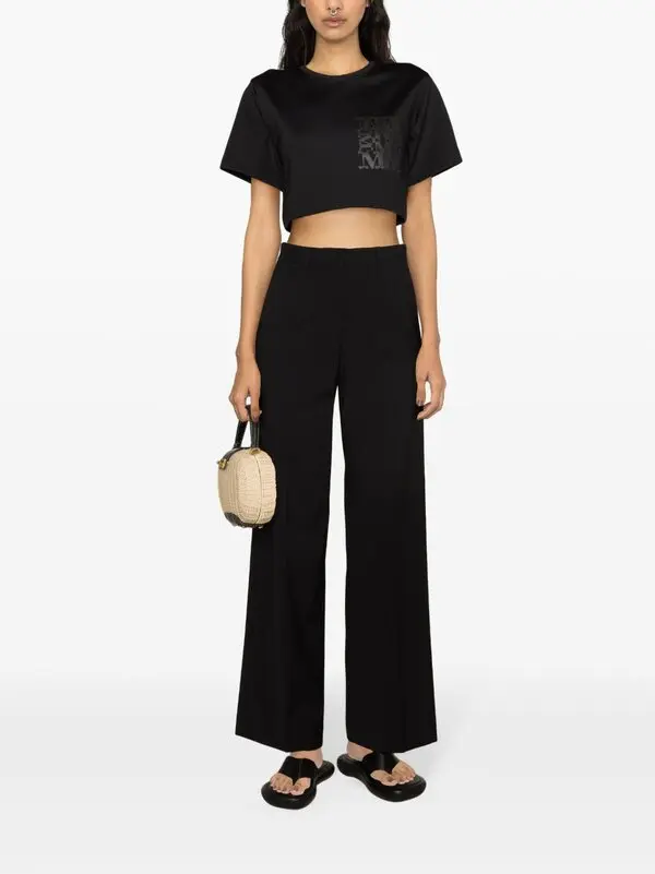 Max Mara Logo-print Cropped T-shirt