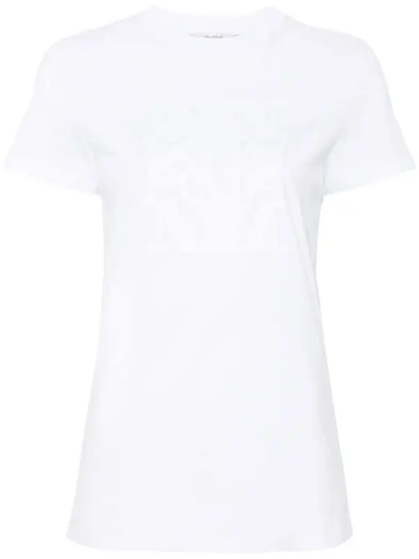 Max Mara Logo-embroidered T-shirt - White