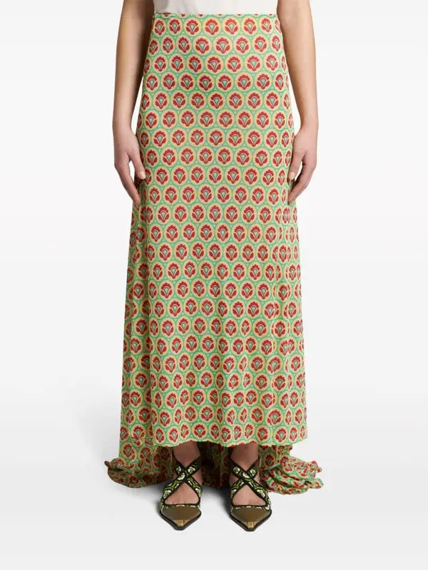 Etro Printed Train Skirt