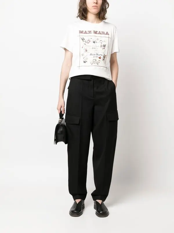 Max Mara Embroidered Slogan T-shirt