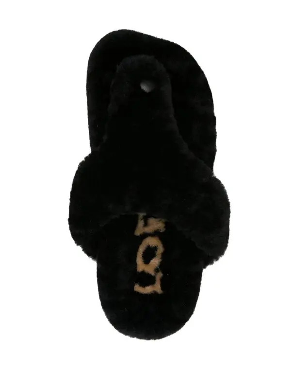 Loewe Ease Shearling Flip Flops