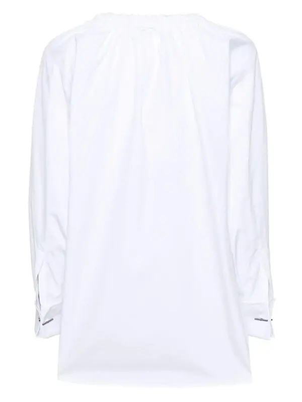 Max Mara Ario Cotton Shirt With Drawstring Fastening