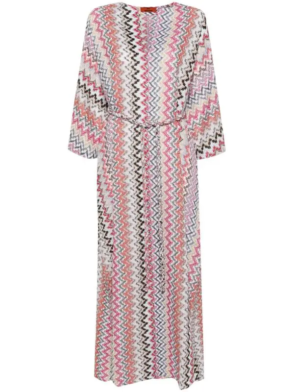 Missoni Zigzag-woven Maxi Dress - White