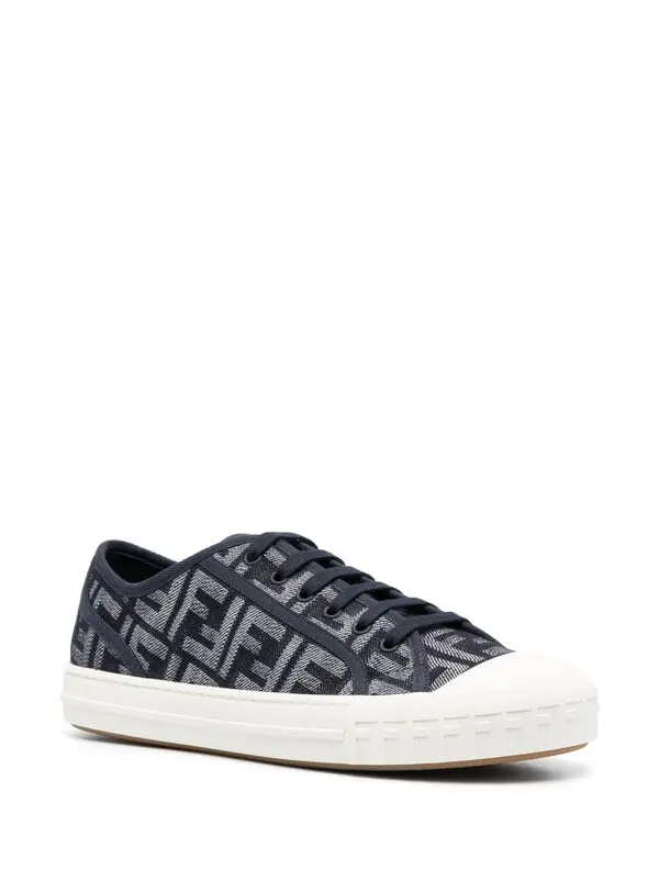 Fendi Domino Monogram Sneakers In Blue - 25% Off | Editorialist