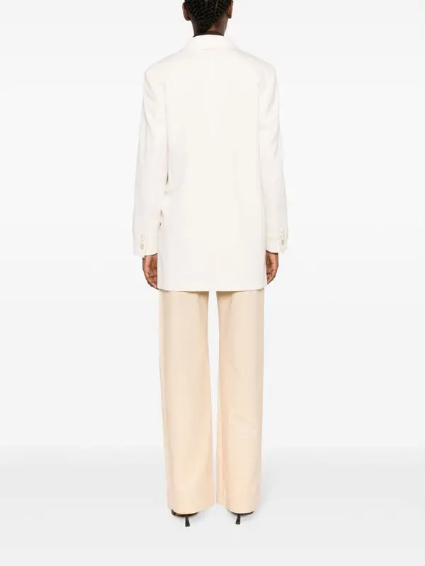Max Mara Double-breasted Virgin Wool Blazer - Neutrals