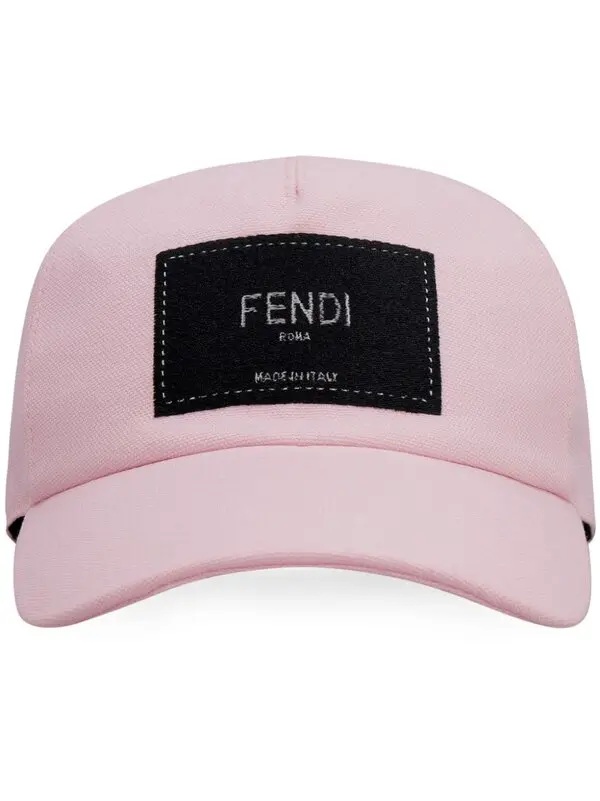 Fendi Logo-patch Baseball Cap - Pink