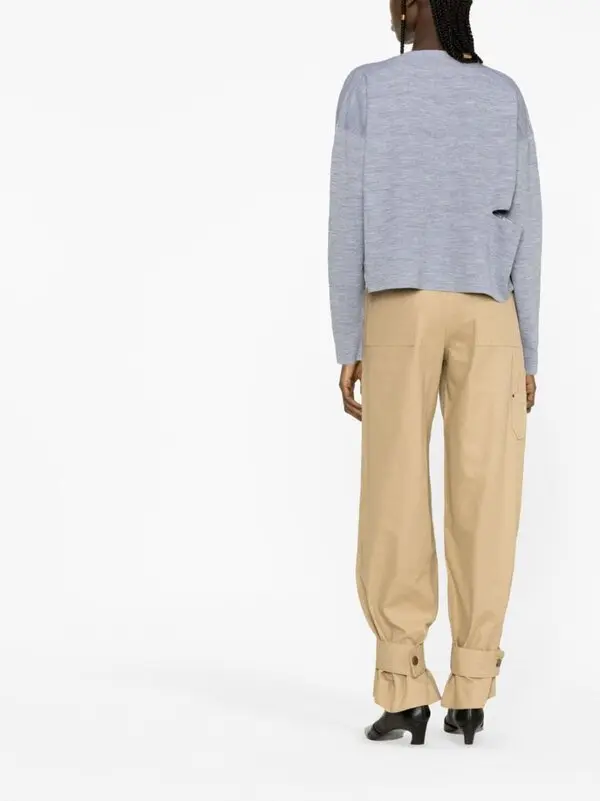 Fendi Cut-out Detailing Cropped Jumper