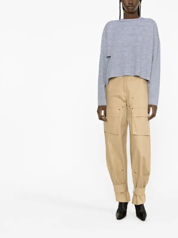 Fendi Cut-out Detailing Cropped Jumper
