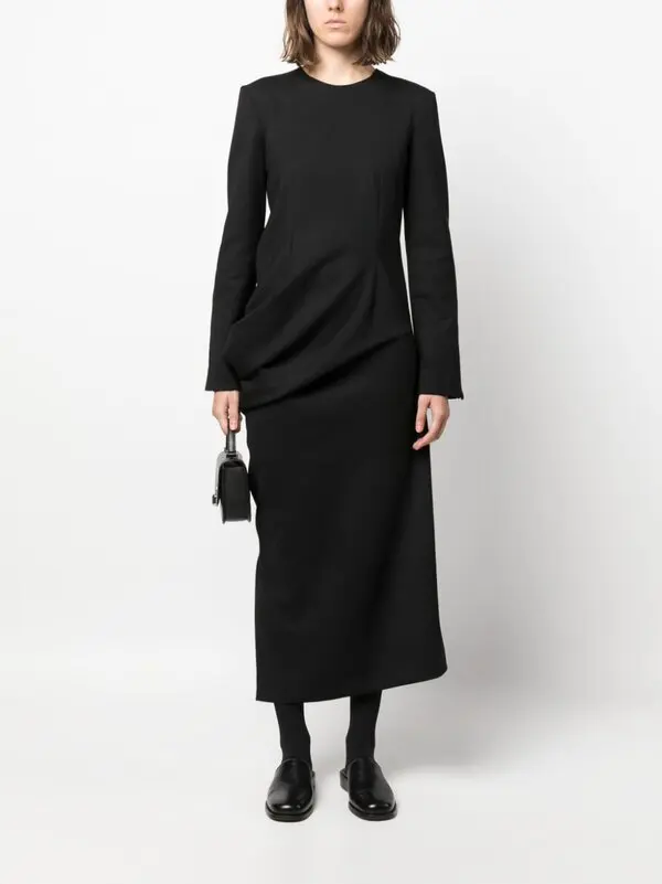 THE ROW Gathered-detailing Long-sleeved Shift Dress