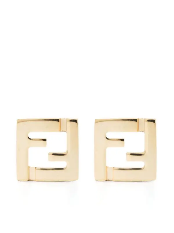 Fendi Ff Stud Earrings - Gold