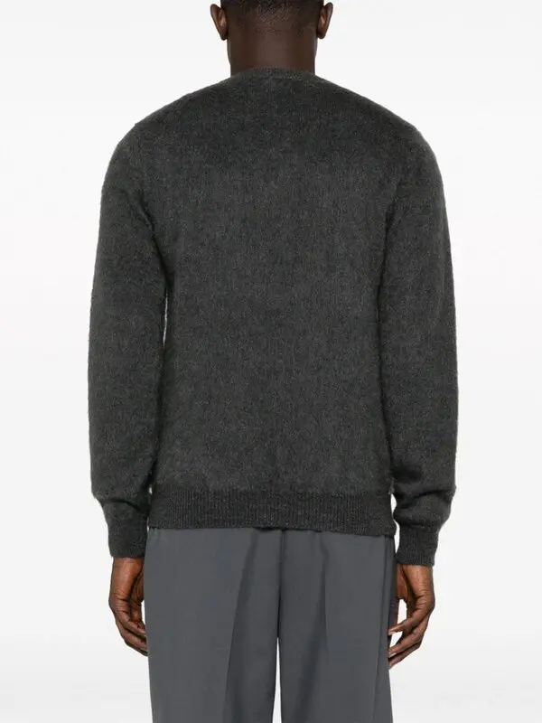 Fendi Ff-motif Knitted Jumper - Grey