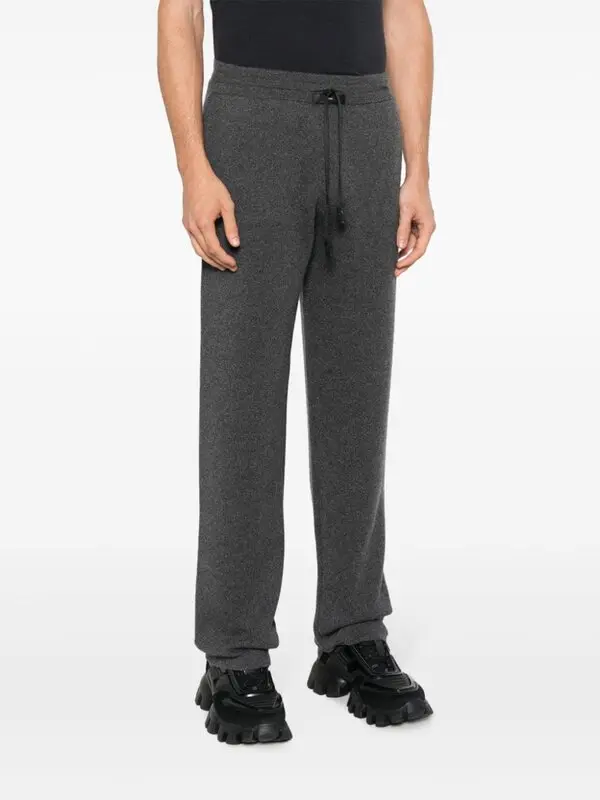 Fendi Mélange-effect Cashmere Track Pants