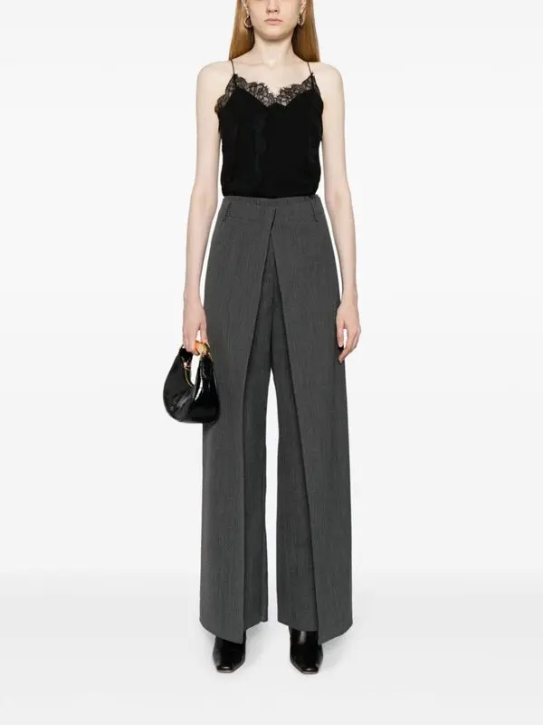 Fendi Layered Virgin Wool Trousers