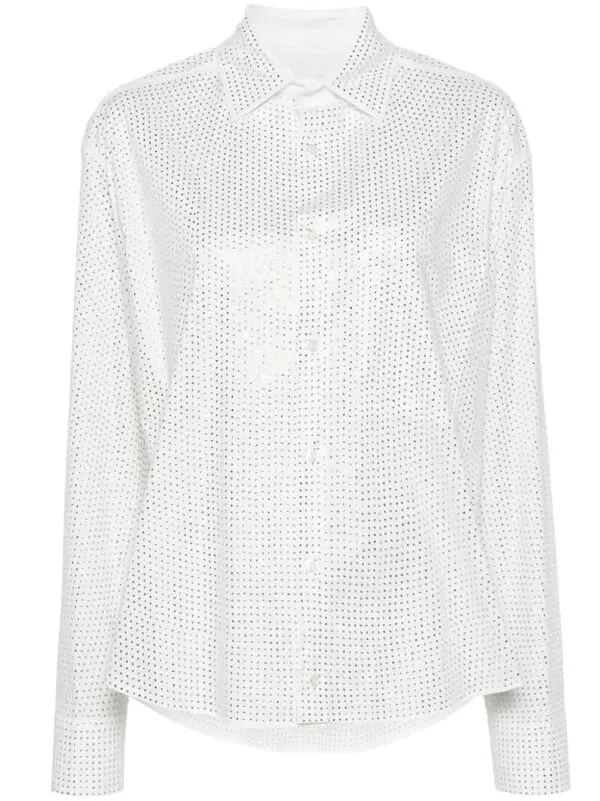 Giuseppe Di Morabito Crystal-embellished Poplin Shirt