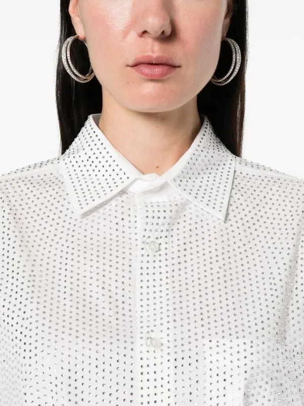 Giuseppe Di Morabito Crystal-embellished Poplin Shirt