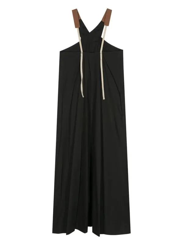 ALYSI Crossover-strap Poplin Midi Dress