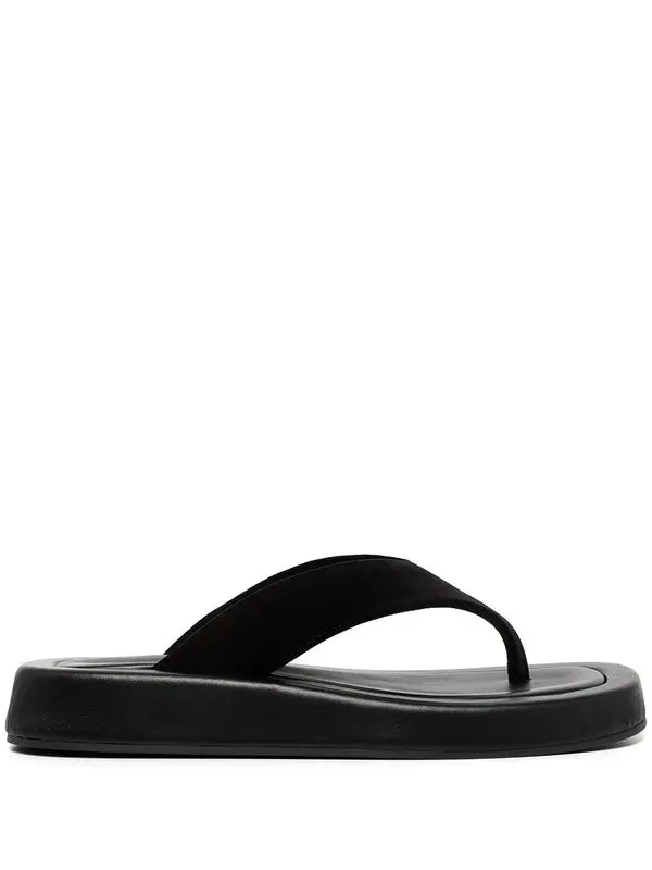THE ROW Padded Leather Flip Flops