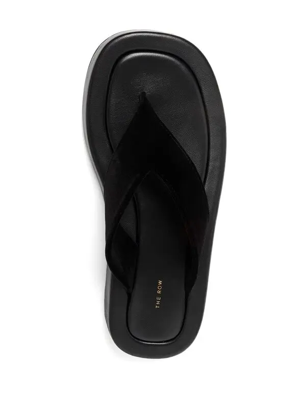 THE ROW Padded Leather Flip Flops
