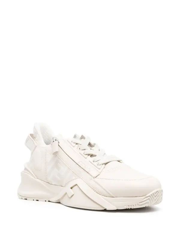 Fendi Logo-print Sneakers - Neutrals