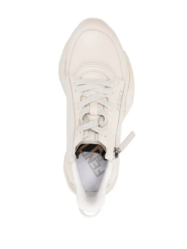 Fendi Logo-print Sneakers - Neutrals