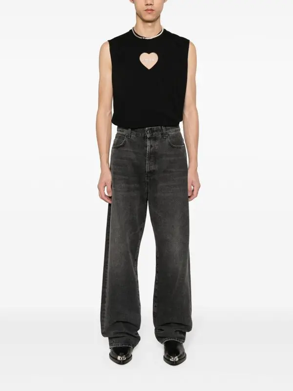 Dsquared2 Rhinestone-logo Cotton Top