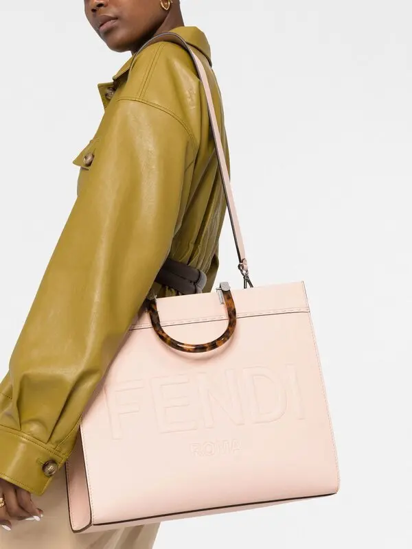 Fendi Sunshine Logo-embossed Tote
