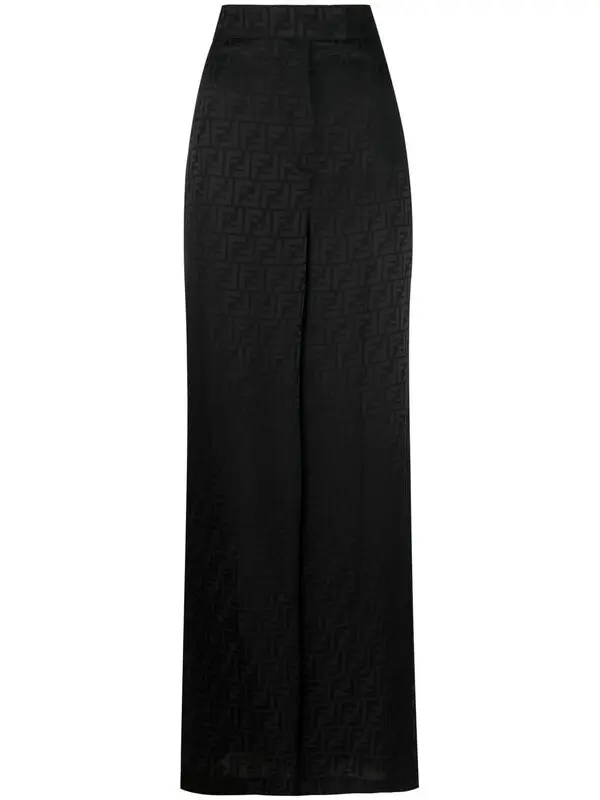 Fendi Monogram Silk Trousers